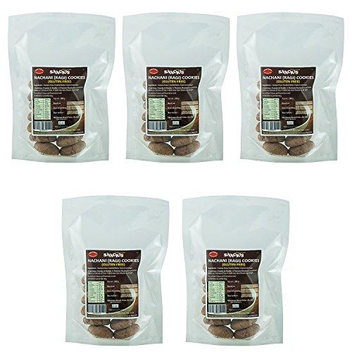 SNACKIS Ragi Gluten-free Cookies (200g, 1kg) - 5 Packs