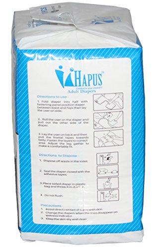 Hapus Premium Adult Diaper XL (Pack of 10 Hapus