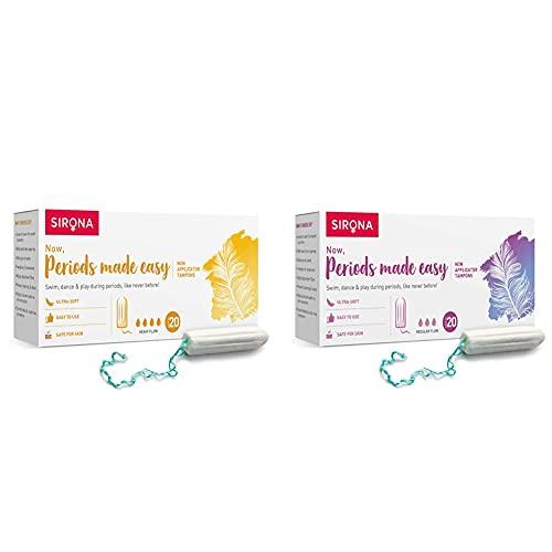 Sirona FDA Approved Heavy Flow Tampons - 20 Tampons Sirona