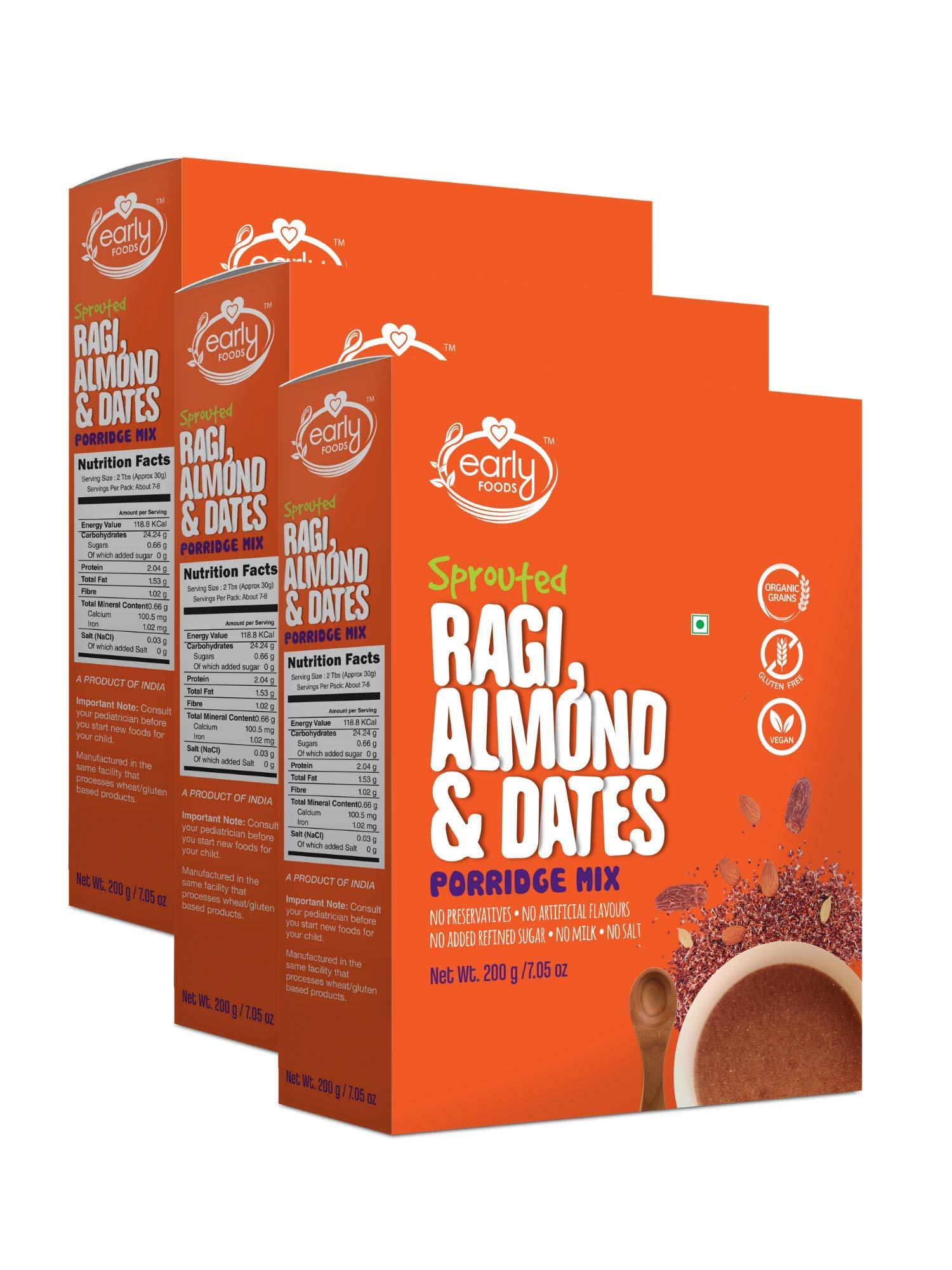 Early Foods - Pack of 3 - Sprouted Ragi Almond Early Foods - NavaFresh ...