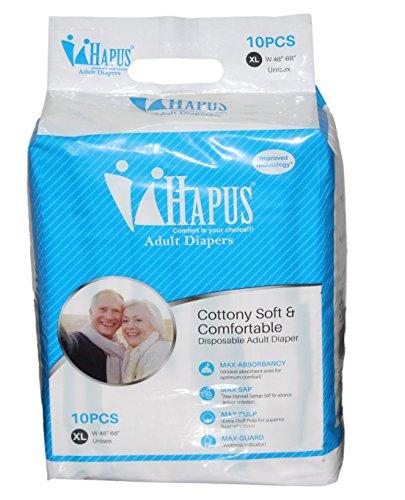 Hapus Premium Adult Diaper XL (Pack of 10 Hapus