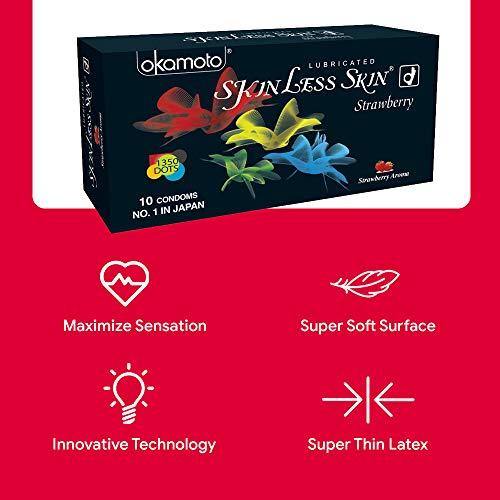 Okamoto Condoms For Men Skinless Skin - Strawberry (1 x 10s) (No.1 in ...