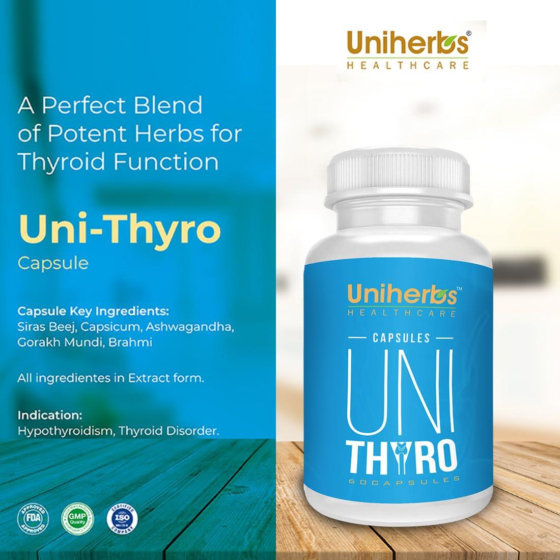 Uniherbs Uni Thyro Capsule To Support and Control Thyroid Problems ...