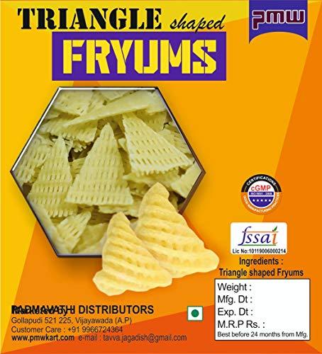 Pmw - 3D Shape Fryums - Samosa Fryums - Triangle Shaped - 1 Kilo