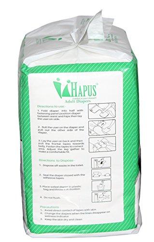 Hapus Premium Adult Diaper Large (Pack of 10 Hapus - NavaFresh - United ...