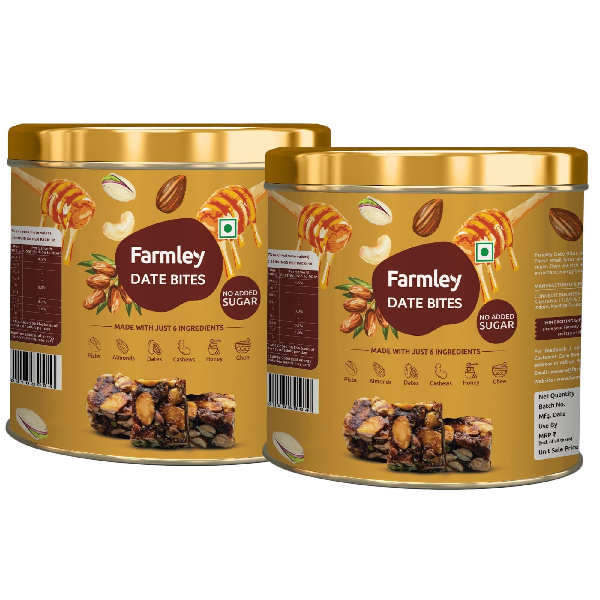 Farmley Date Bites I 180 gram I Dates Barfi Made Farmley - NavaFresh ...