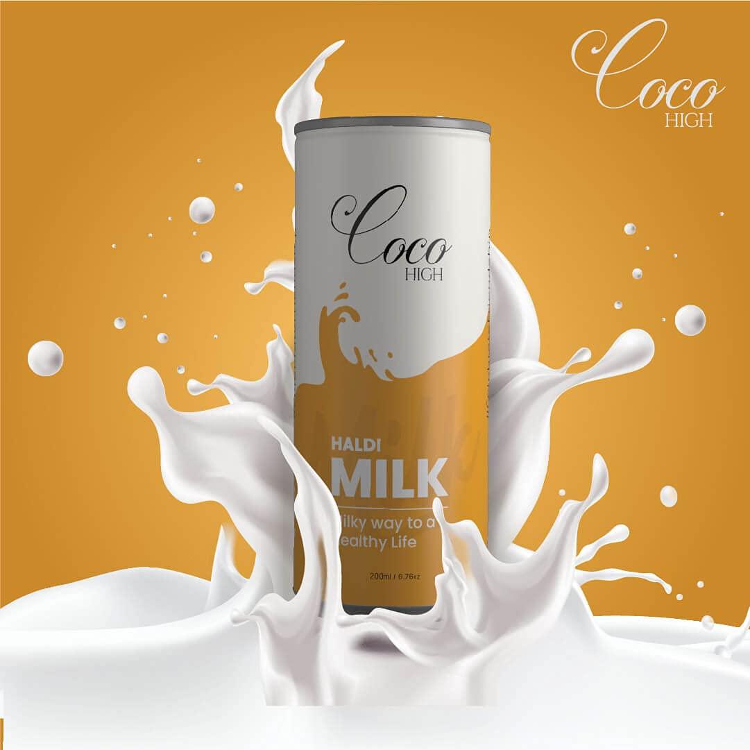 COCO HIGH Haldi Turmeric Flavour Milk - 200 Ml x COCO HIGH
