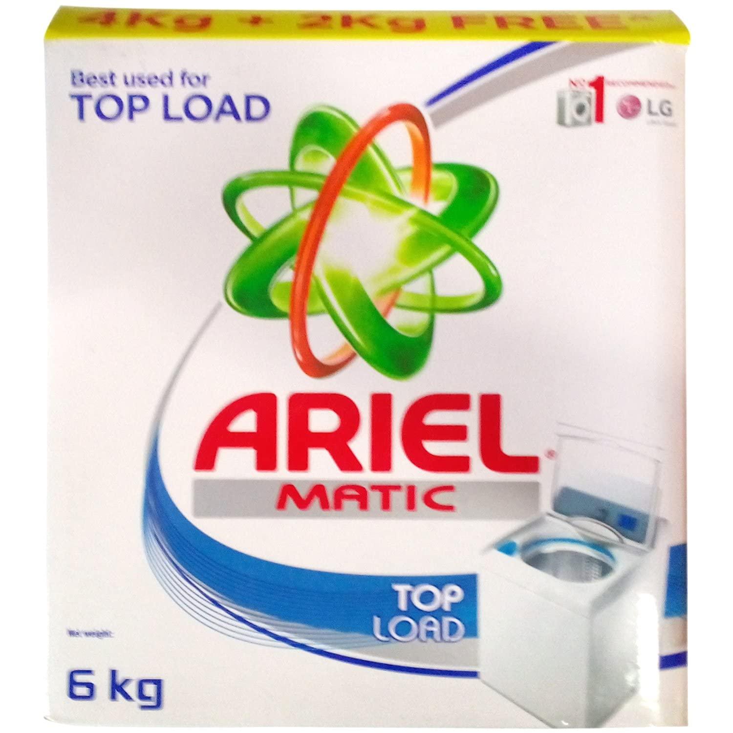 Ariel Matic Detergent Washing Powder - Top Load, 6Kg Ariel - NavaFresh ...