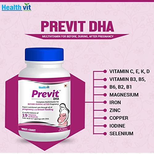 Healthvit Previt Prenatal Complete Multivitamin for Pre-Post Pregnancy ...
